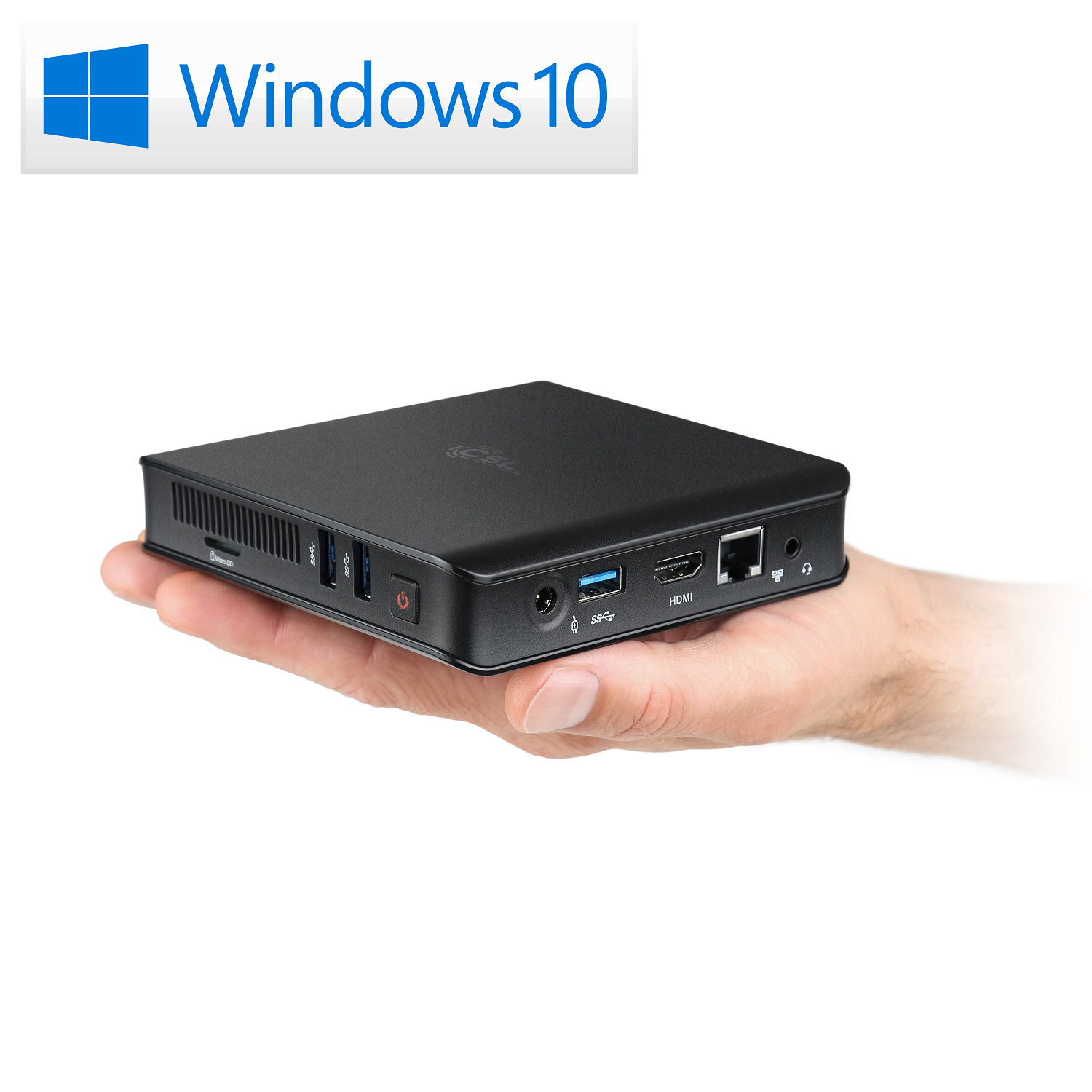 MINI-PC CSL NARROW Box Ultra HD Compact Windows 10 HTPC SSD Desktop EUR ...